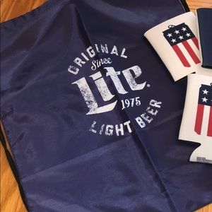 Miller Lite | Other | New 4 Miller Lite Flag Koozies W Backpack | Poshmark